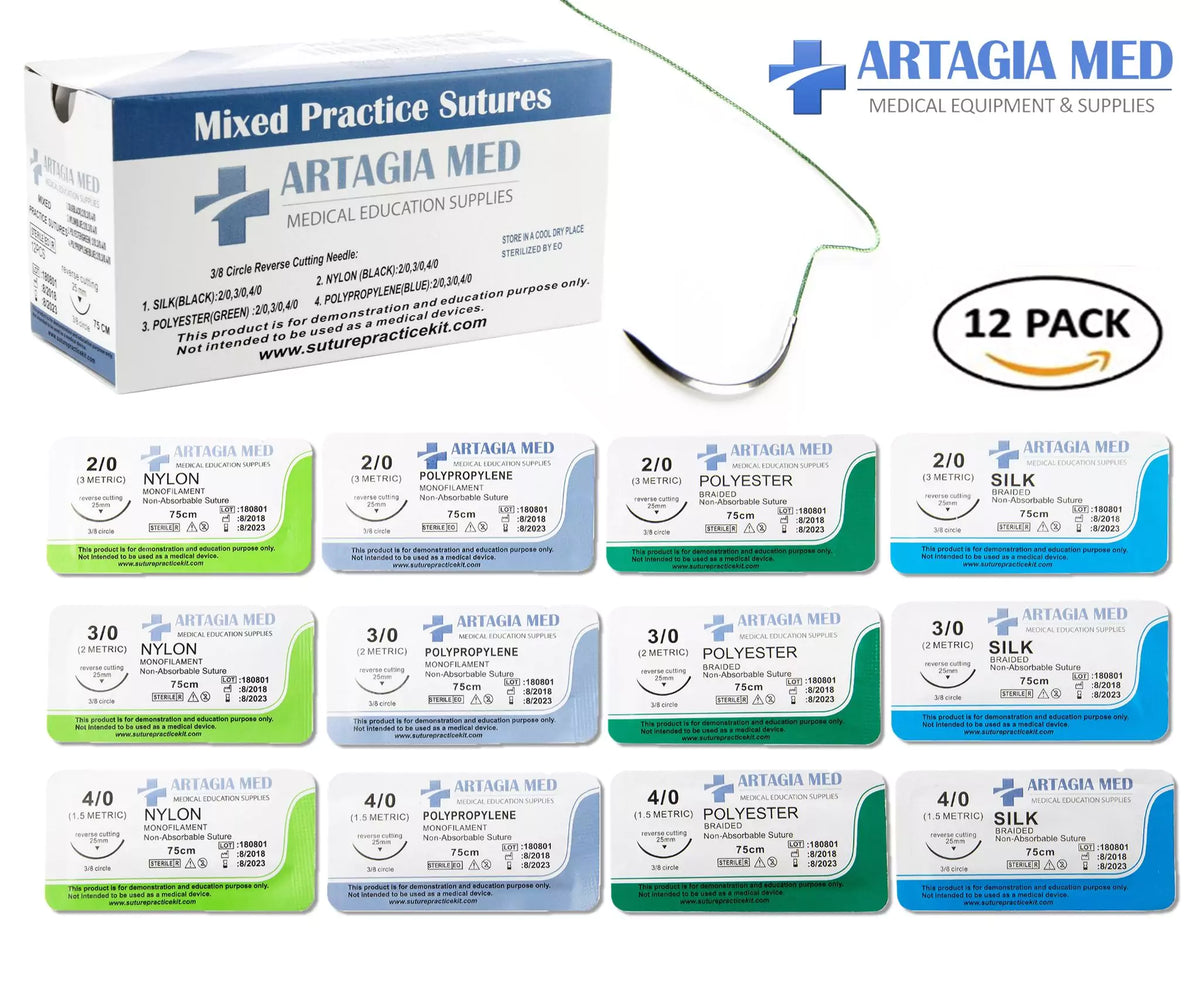 12 Piece Medical Suture Practice Kit – Suture Kit